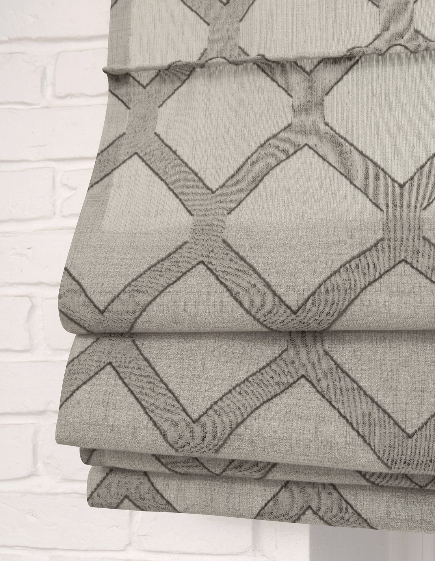 РИМСКАЯ ШТОРА МАКСИ ТЮЛЕВАЯ «Fantazi Vual 196» тёмно-серый, СШД-02М 557/007 | Shop-Delfa