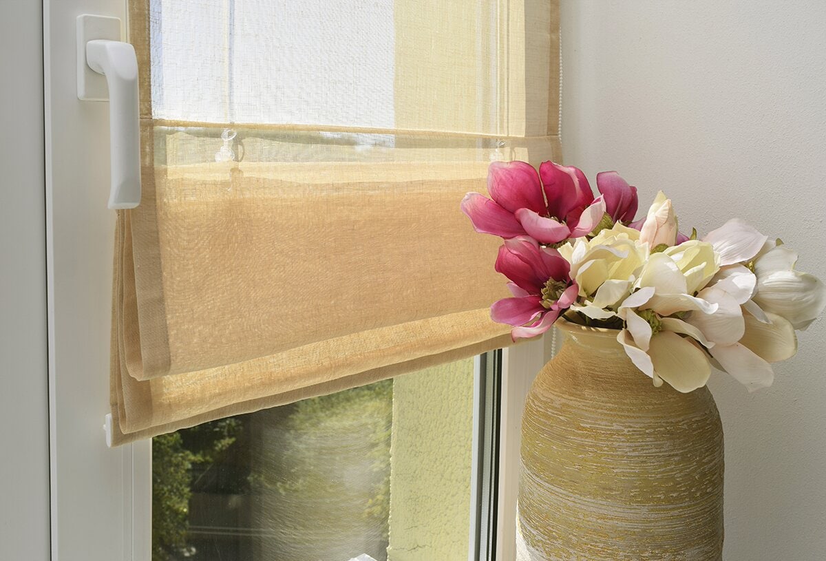 РИМСКАЯ ШТОРА МИНИ «Natali» тюлевая (кофейный), СШД 01М114/003 | Shop-Delfa